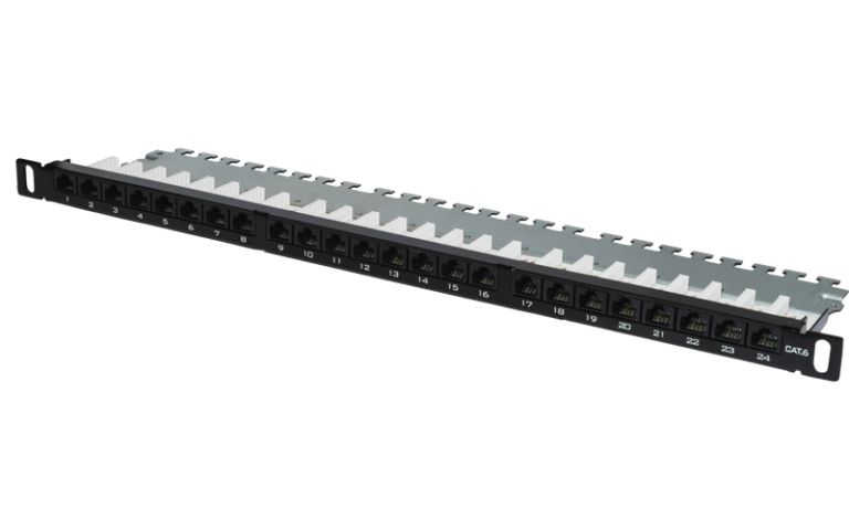 24 port 0.5U Cat 6 patch panel – TUK Ltd